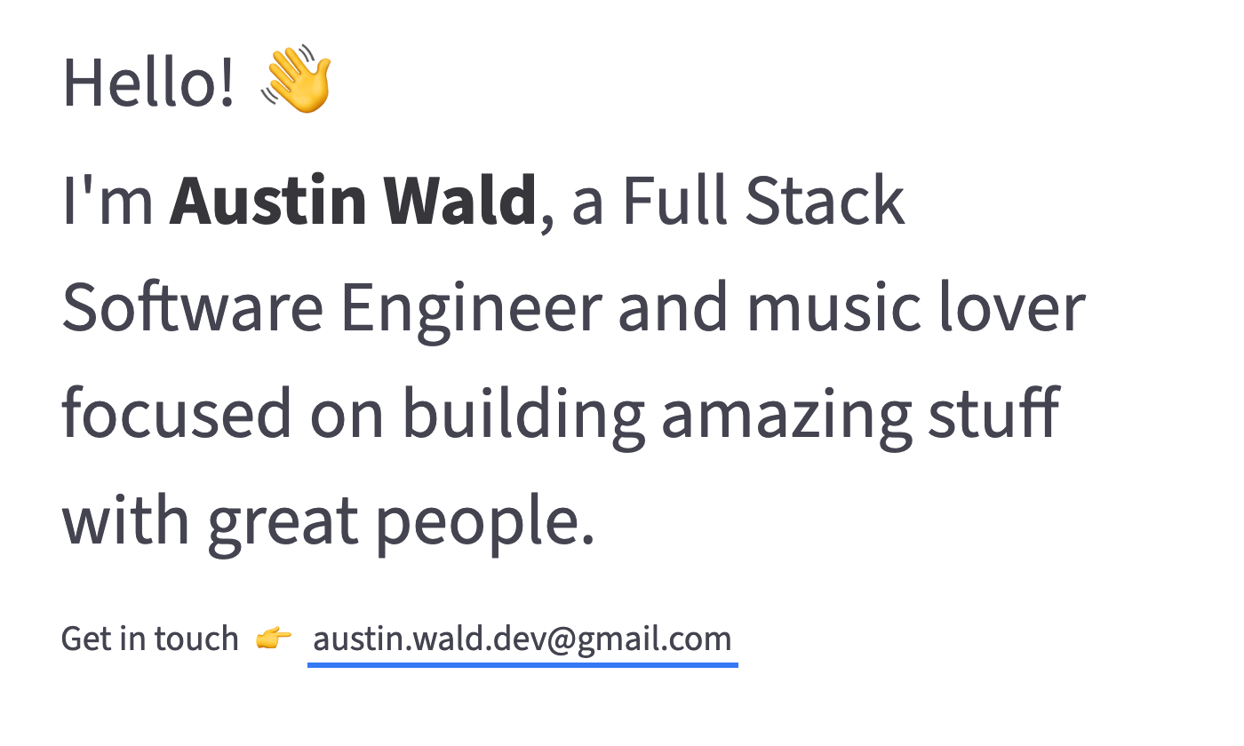 Austin Wald | Software Engineer